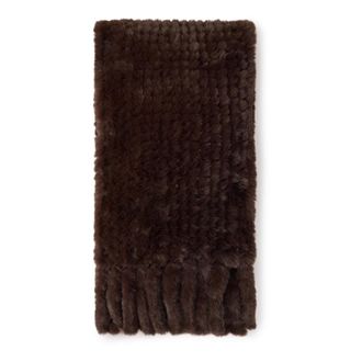 Pinko Sciarpa in tricot effetto visone con frange - - Accessories - Damen - Braun - ONE SIZE