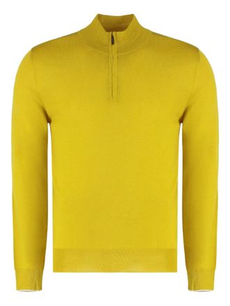 Moorer Pullover mit Rei&szlig;verschluss - Gelb