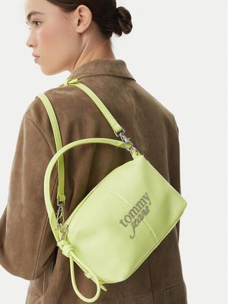 Tommy Jeans Handtasche Metal Logo Crossbody Camera Bag AW0AW18470 Gr&uuml;n
