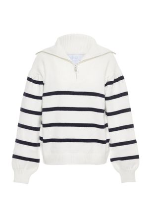 Usha Zur Seite fahren Damen WOLLWEISS MARINE STREIFEN