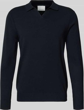 Profuomo Slim Fit Poloshirt mit V-Ausschnitt