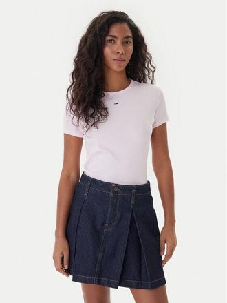 Tommy Jeans T-Shirt Essential DW0DW17383 Rosa Slim Fit