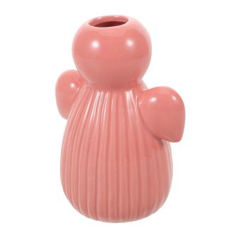 Valiclud Gatuida Keramikvase Engelsfigur Rosa Kleine Skulpturale Engelsvase im Landhausstil Tischvase f&uuml;r Hochzeiten Taufen und Wohnregal Dekorative Schutzenge