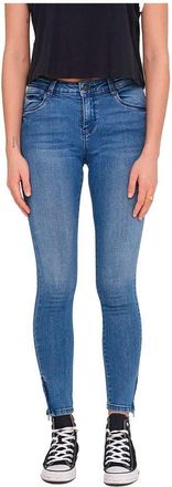 Noisy May Damen Skinny Jeans NMKIMMY NR ANKLE ZIP JEANS AZ062LB NOOS 27006065,Blau (Light Blue Denim),W25/L32