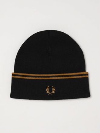 Fred Perry Bonnet beanie ray&eacute; en laine m&eacute;rinos avec logo brod&eacute;