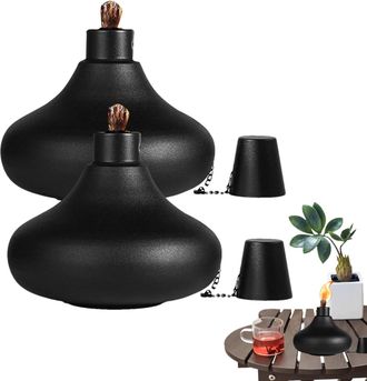 Generic Nachf&uuml;llbare Flammenlichtfackel Citronella Tisch Fackel mit &Ouml;l | Garten Ersatz Landschaftsbus f&uuml;r Bauernhof, Haus, Terrasse, Montage