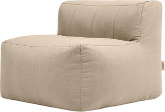 Icon Brand Zen Liegsessel Sitzsack, Modular Sofa für Erwachsene, Beige, Olefin Stoff für Drinnen und Draußen, Ecksofa, Bequemer Sitzsack Sofa mit Schaumstoff Fül