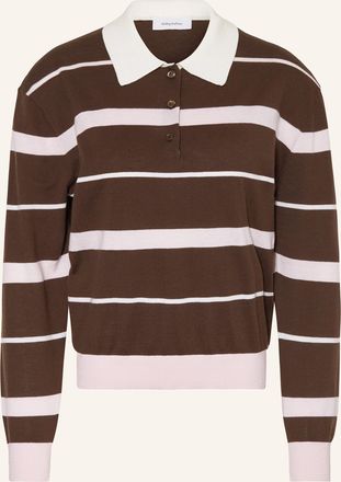 Darling Harbour Darling Harbour Strick-Poloshirt braun