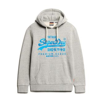 Superdry Neon VL Grafik Hoodie in Grau - - Sweatshirts & Hoodies - Herren - Grau - 2XL