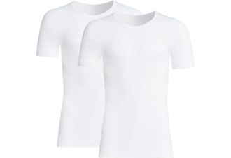 Conta T-Shirt Herren-Unterhemd, 1/2-Arm 2er-Pack Doppelripp Uni