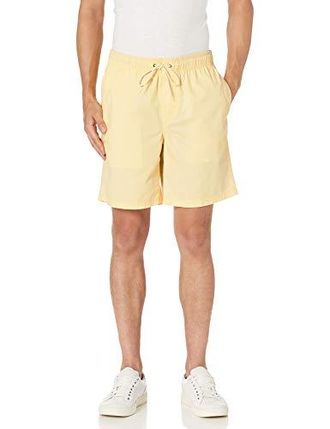 Amazon Essentials Short de Marche avec Cordon de Serrage, Entrejambe de 20cm, Coupe Décontractée (Disponible en Grandes Tailles) Homme, Jaune Pâle, M
