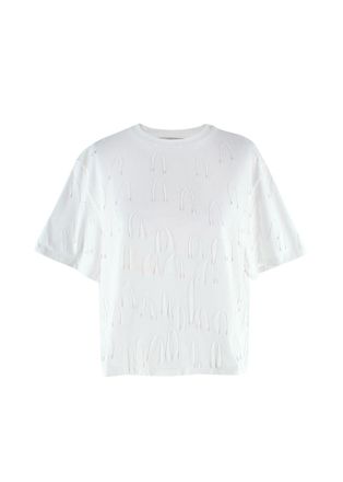 SIMKHAI Amaru White String-Embellished T-Shirt Size S