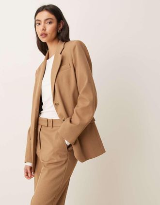 Mango K&ouml;rperbetonter Blazer in Beige, Kombiteil-Neutral
