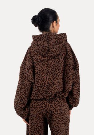 Smilodox Hoodie Siara, Oversize Leo-Print, Kapuzenpullover mit Kordelzug, Streetwear Oversize, Leo-Muster, weiches Material, Homewear