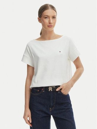 Tommy Hilfiger T-Shirt WW0WW49723 &Eacute;cru Loose Fit