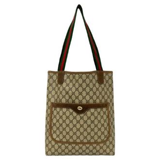 Gucci Pre-owned GG Canvas Leder Tote Bag - - Pre-owned - Damen - Braun - ONE SIZE