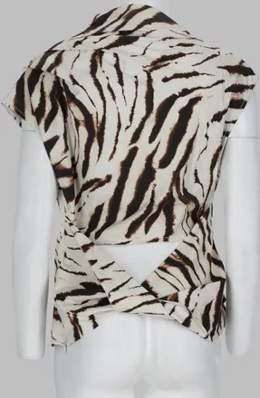 Ganni Organic Cotton Animal Print Top - Multicolor