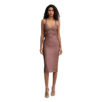 H&eacute;rve L&eacute;ger Indie Dress - Femme - Robes - Brun - Taille: 36 FR