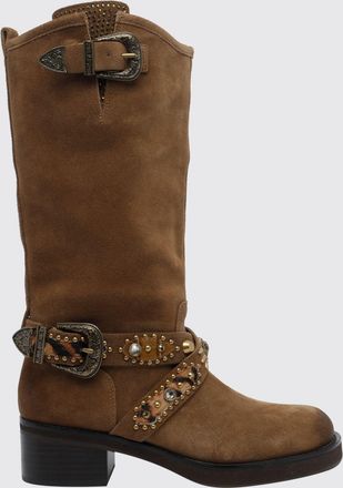 Kurt Geiger Bikerstiefel von aus Kalbswildleder mit Stickerei