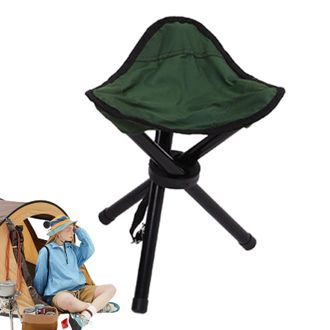 Generic Tragbarer Klapphocker, leicht, dreieckiger Campinghocker, multifunktional, kleine Klapphocker für drinnen und draußen