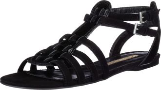Buffalo 8623-388 patent kid suede, Damen Sandalen/Fashion-Sandalen, schwarz, (black 19), EU 37