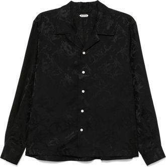 Bode Hemd aus Football-Jacquard - Schwarz