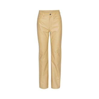 Remain Luxuri&ouml;se Lederhose - - Trousers - Damen - Gelb - XS