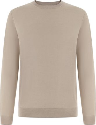 Boggi Milano Crew Neck Jumper in Superfine Wool