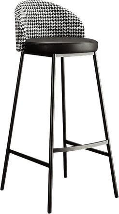 Generic Barhocker, Barhocker in Tresenh&ouml;he aus Kunstleder mit niedriger R&uuml;ckenlehne und Fu&szlig;st&uuml;tze, K&uuml;cheninsel-Barhocker, einfache Montage, 66/76 cm