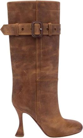 Moschino Femme, Chaussures, Brun, Taille: 39 EU Bottes Mi-Mollet