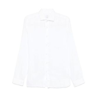 Xacus Homme, Chemises, Blanc, Taille: M Chemise en Lin Bianco