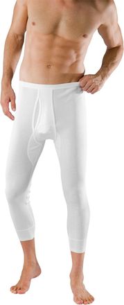 Schiesser Herren Lange 3/4 hose 005049-100, Gr. 9 (3XL), Weiß (100-weiss)