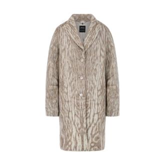 Marc Cain Ozelot Mantel - - Coats - Damen - Beige - M