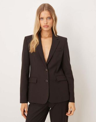 Mango Bergen - Blazer densemble classique et ajust&eacute; - Marron-Brown