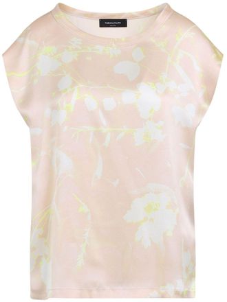 Fabiana Filippi blouse en soie à imprimé graphique - Rose