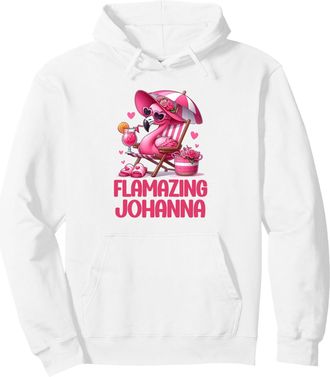 BDAZ Flamazing Johanna Pink Flamingo Tropical Beach Trip Damen Pullover Hoodie