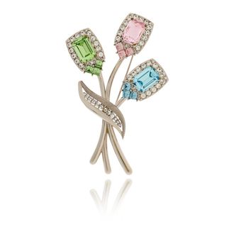 Dolce & Gabbana Homme, Accessoires, Multicolore, Taille: ONE Size Broche avec cristaux scintillants