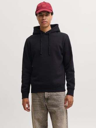 Jack & Jones Kapuzensweatshirt JACK & JONES JJCLEVELAND SWEAT HOOD SN, Herren, Gr. XXL, schwarz, angeraute Sweatware, Obermaterial: 65% Polyester, 35% Baumwolle, u
