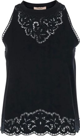 Twinset Femme, Tops, Noir, Taille: 40 FR TOP