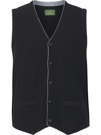 Charles Colby Herren Strickweste Kevan dunkelblau, 3XL (XXXL) - 64/66