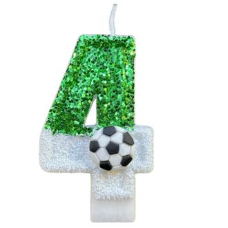 Generic Glitzer Jubil&auml;umskerzen - Glitzer Fu&szlig;ball Kerzen Dekorationen, Fu&szlig;ball Thema Kuchen Dekorationen | Fu&szlig;ball Design Kuchen Kerzen, Kreative Kuchen Dekor