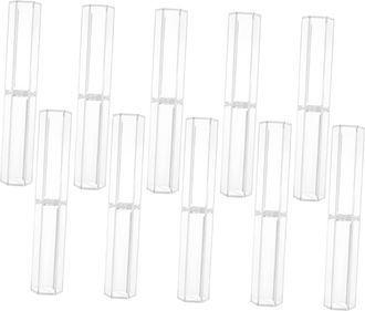 Angoily 10stücke Teiliges Transparenter Leerer Sechseckiger Acryl-stifteboxen Elegante Aufbewahrung Für Füller Kugelschreiber Und Signierstifte Vielseitige Ge