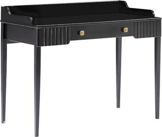 Vente-Unique Bureau Console avec 1 tiroir - MDF - Noir Mat - RENEVI - avec Rangement