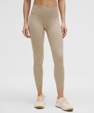 lululemon Wunder Train Crop Leggings mit hohem Bund f&uuml;r Frauen - 58 cm - Gr&ouml;&szlig;e 10 in Sheer Oak