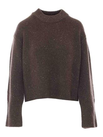 Lisa Yang Pull Col Rond - Marron