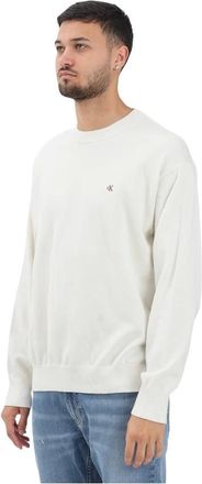 Calvin Klein Jeans Homme, Pulls, Blanc, Taille: XL Pulls &agrave; col rond