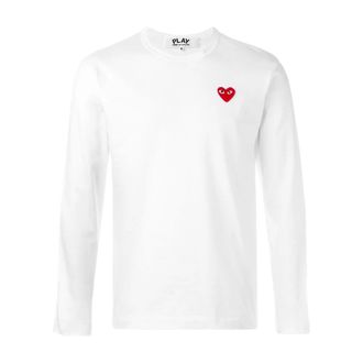 Comme Des Gar&ccedil;ons Herz Logo T-shirts und Polos - - Tops - Herren - Wei&szlig; - 2XL