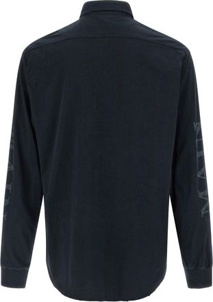 Balenciaga Logo-Embroidered Cotton Jersey Shirt - Black