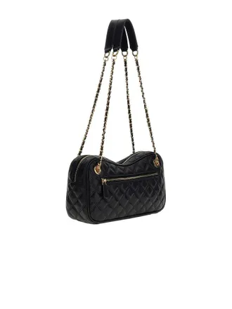 Guess Womens Shoulder Bag Black Polyurethane - Shoulder-Bags