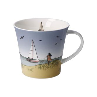GOEBEL Künstlerbecher Scandic Home Ocean Love aus Fine Bone China, Maße: 13,5cm x 10,5cm x 9,5cm, 23-101-52-1